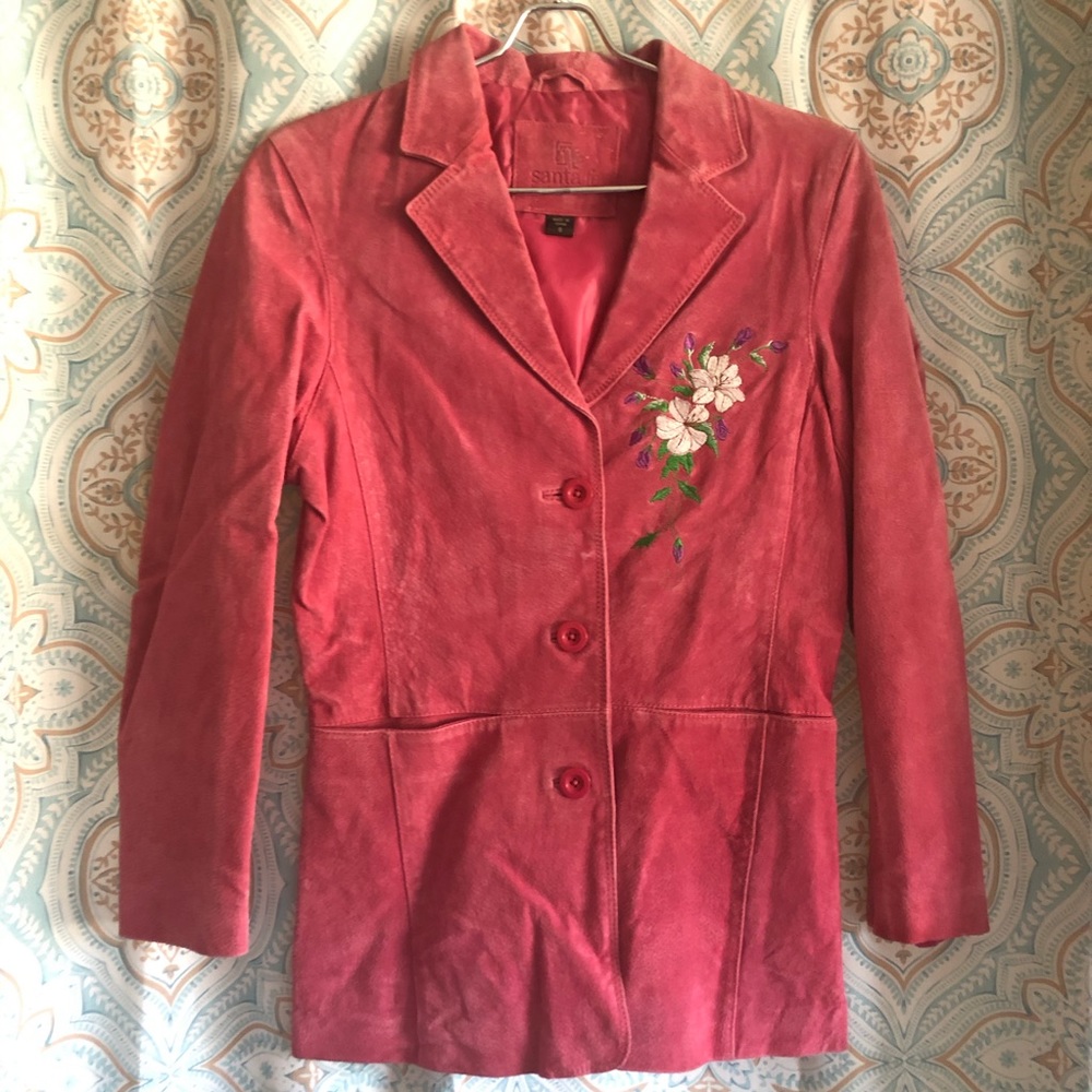 Dusty Rose Pink Vintage Suede Jacket - Gem